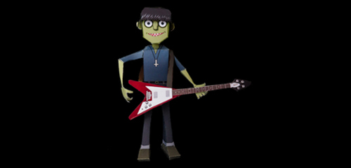 papercraft | Gorillaz Murdoc papertoy | private universe timeline